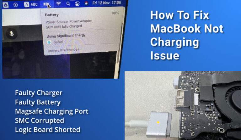 Ways To Fix MacBook Battery Not Charging Issue - Notebookrepair.sg